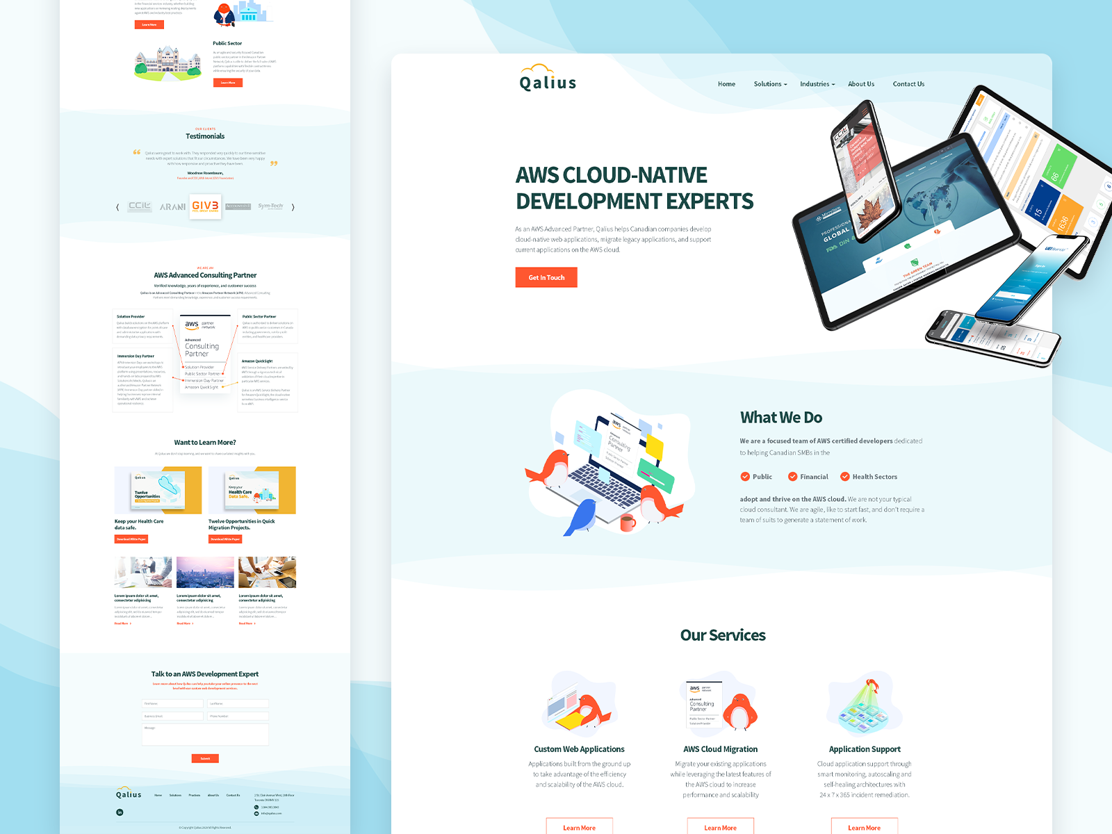 Qalius Landing Page Design by Konstruct Digital on Dribbble