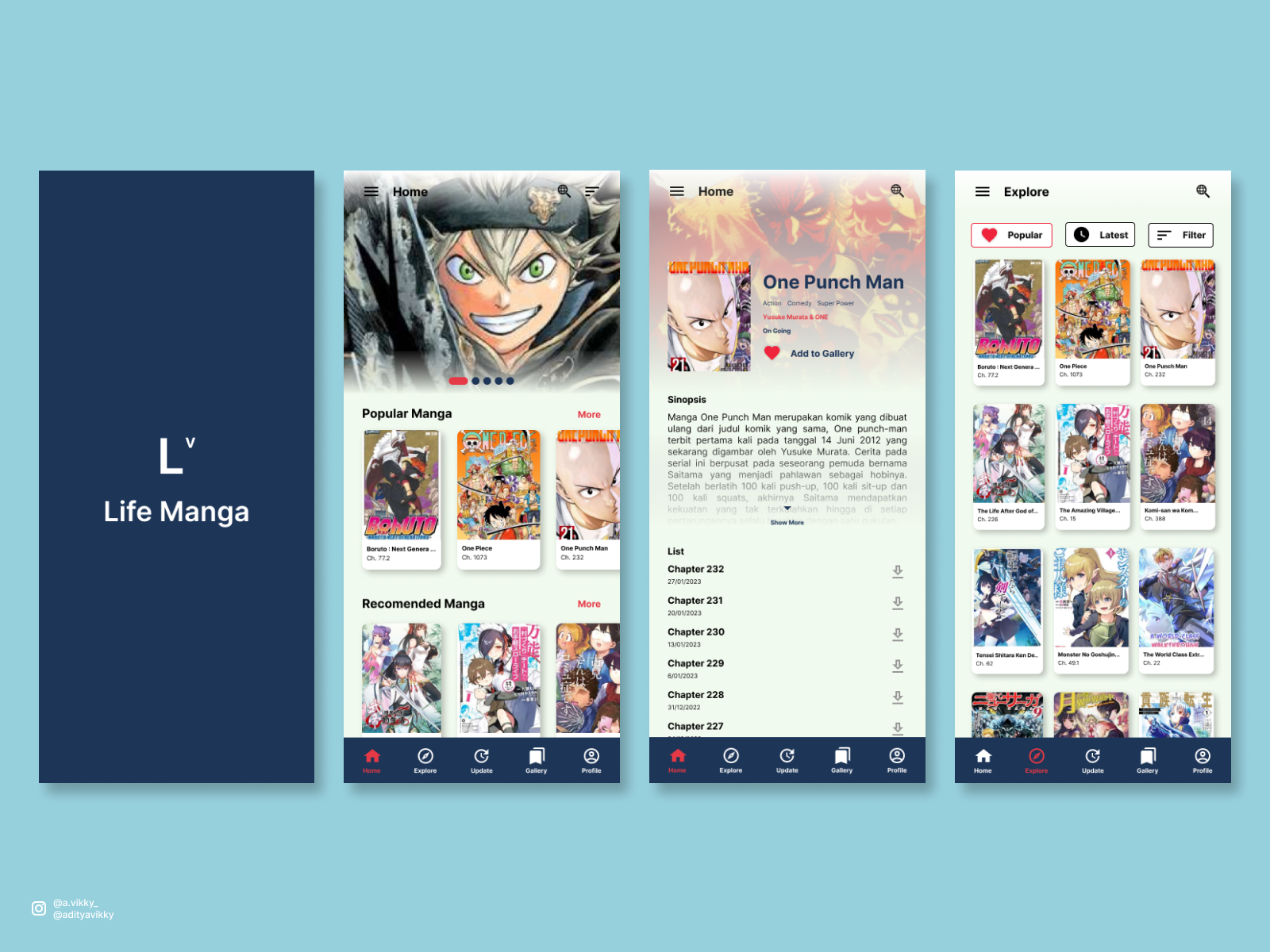Life Manga Mobile App by Aditya Vikky Tarigan on Dribbble