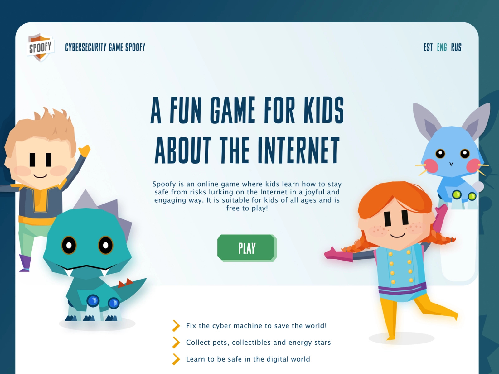 Kids' Game Landing Page by Laura Ader on Dribbble