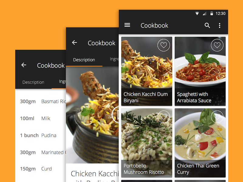 Cookbook Concept by Nihar Sawant on Dribbble