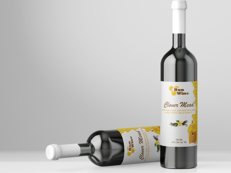 Bun Wine Label Design by Meshal Younas on Dribbble