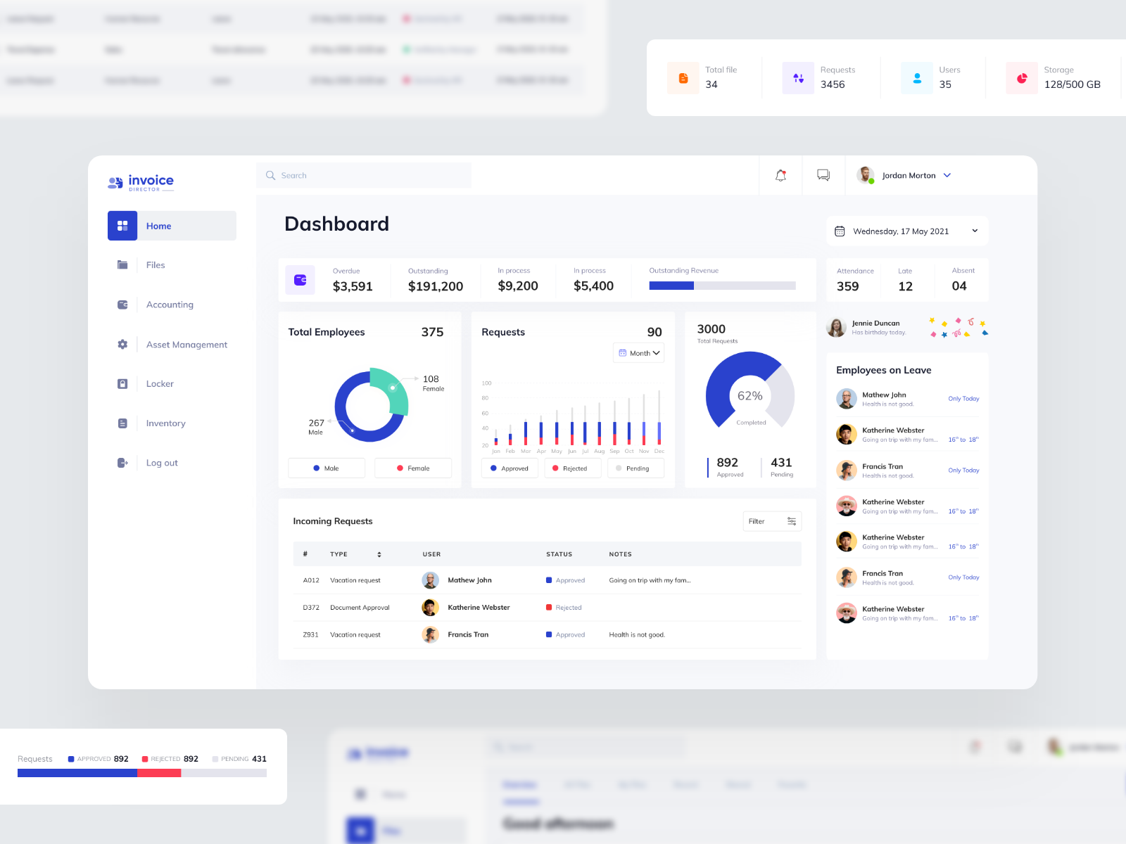Invoice Manager Dashboard by Geo George on Dribbble