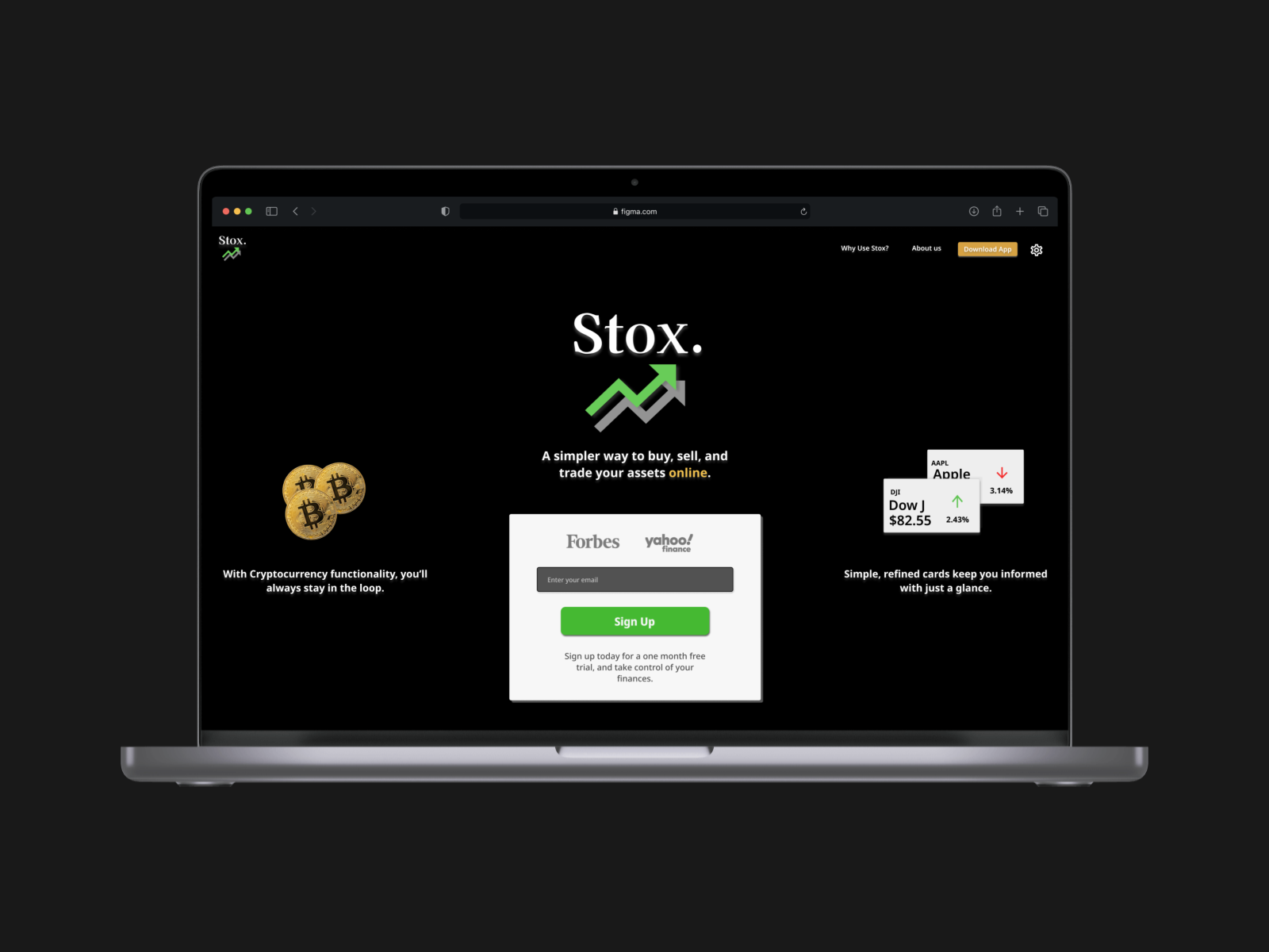 Stox Landing Page by Chase Mathews on Dribbble