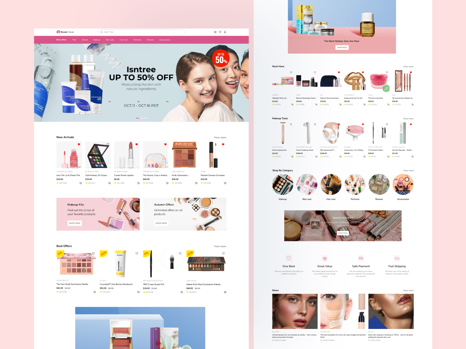 Beauty Products Website by Shimaa N. Abu Al-qumboz on Dribbble