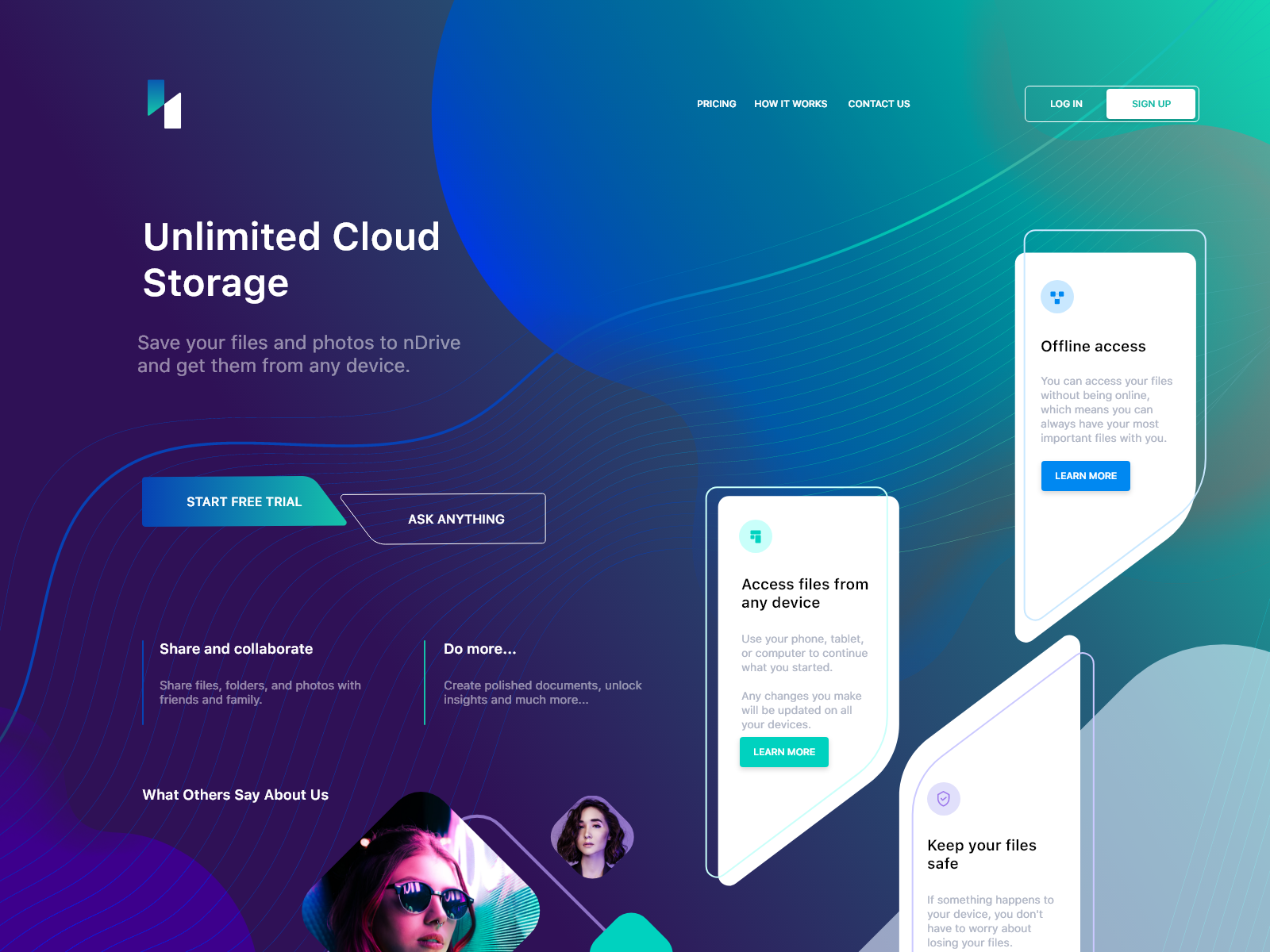 Cloud Services Landing Page by Alex Kirhenstein on Dribbble
