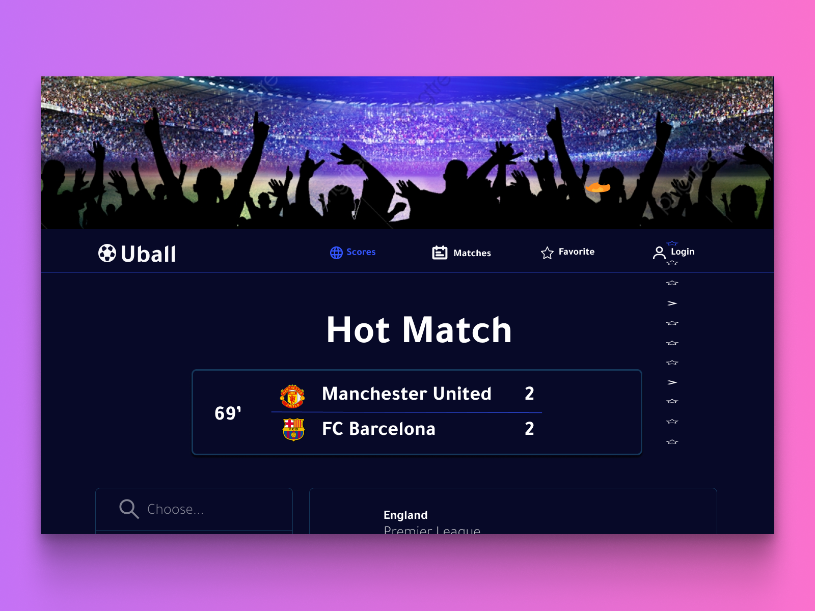 Website - Uball Soccer Live Score by Adhit Fatwa on Dribbble