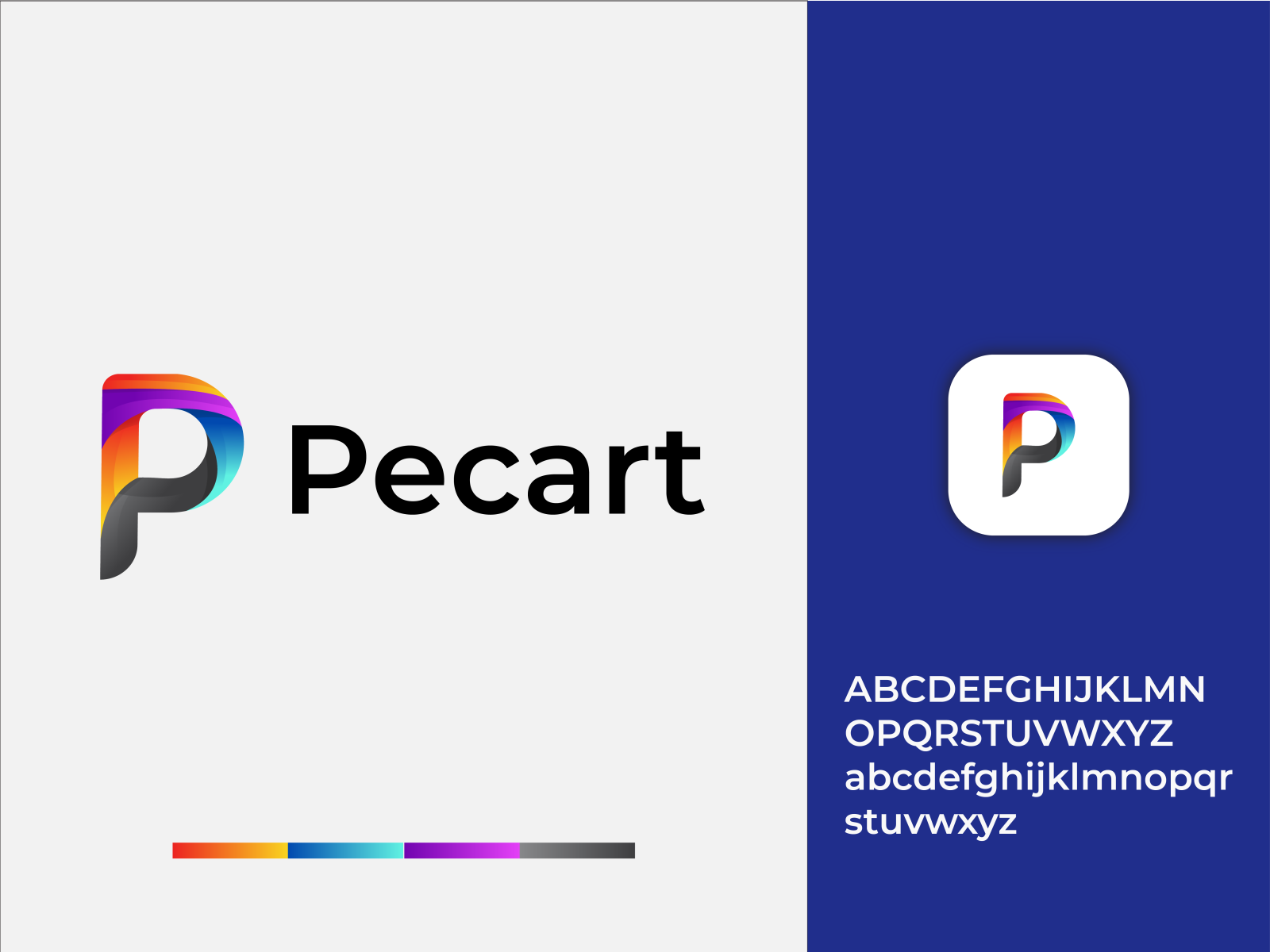 Pecart P letter logo design by Nayan Ghosh on Dribbble