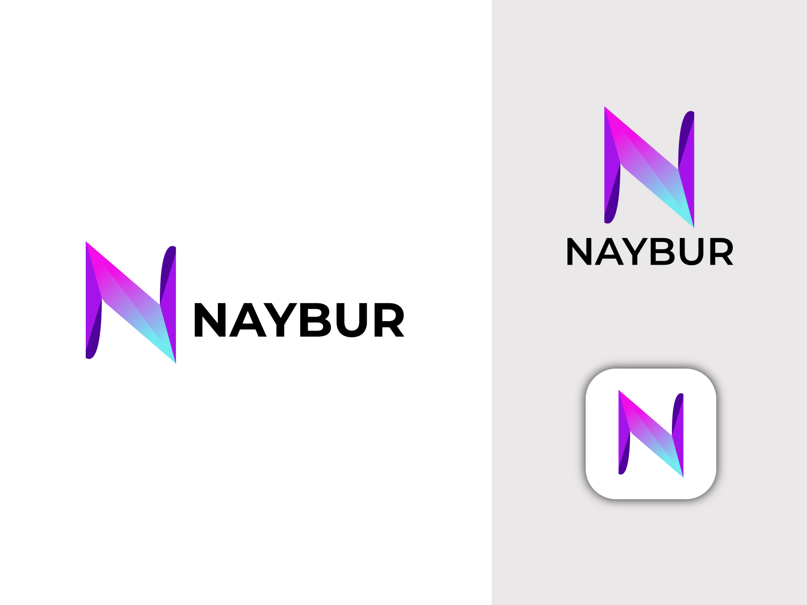 NAYBUR, N letter logo design by Nayan Ghosh on Dribbble