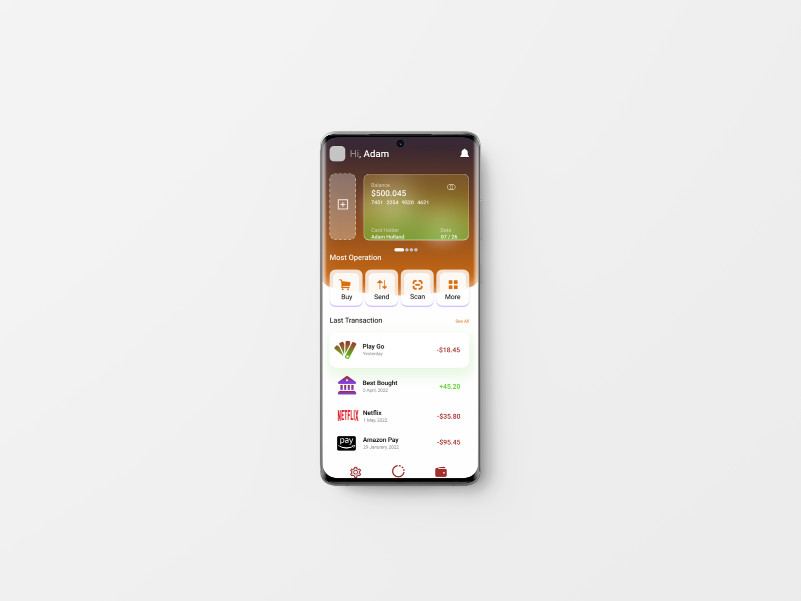 Glass Morphism E-Wallet Mobile App by ahmed younas on Dribbble