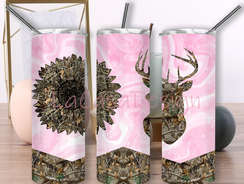 Deer Hunting Pink Tumbler by Adriana on Dribbble