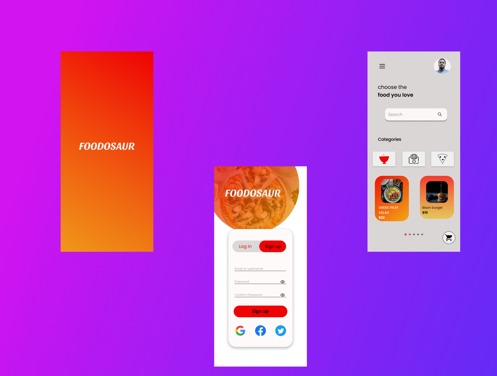 food ordering application by Jigar Sharma on Dribbble