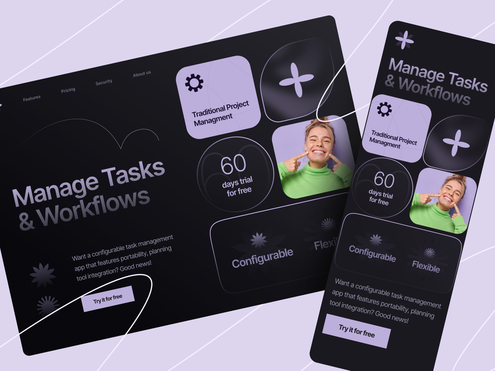 The Project Management website by Yezerskyy for Echo on Dribbble