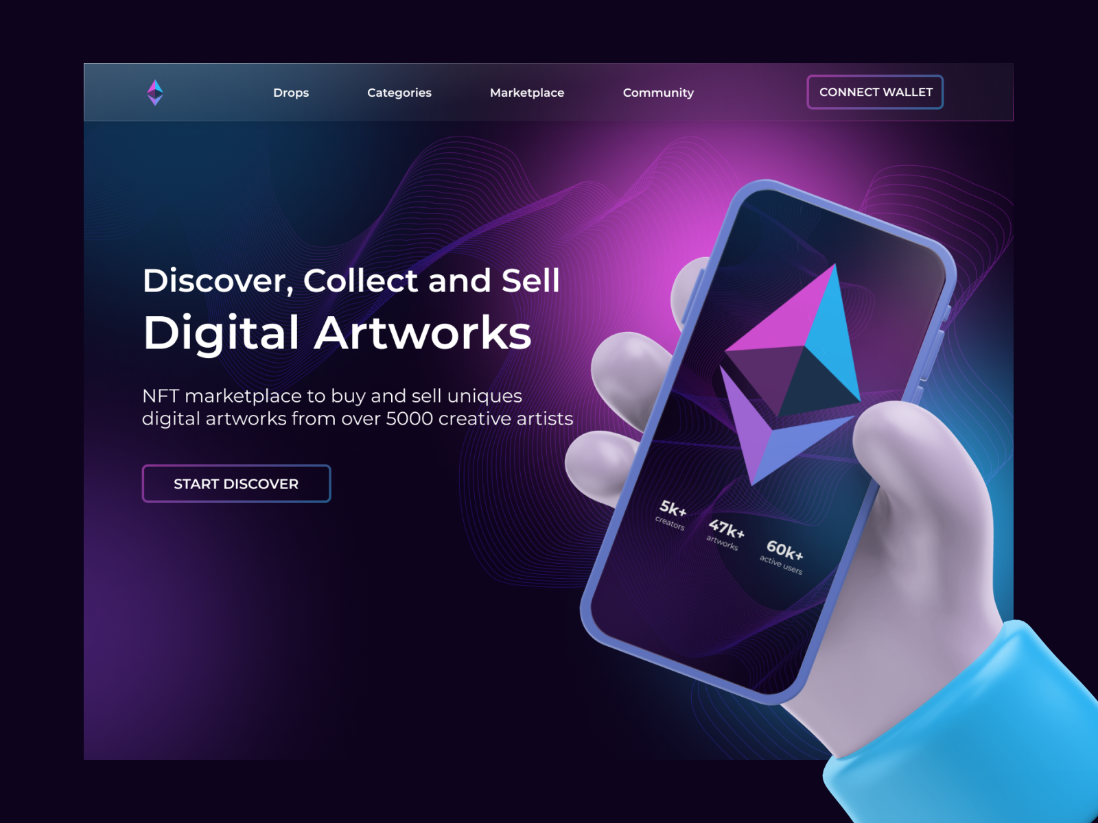 NFT store concept by Nastya Gushchina on Dribbble