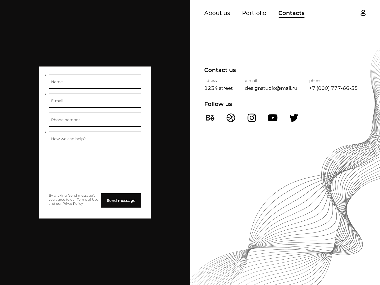 Feedback form concept by Nastya Gushchina on Dribbble