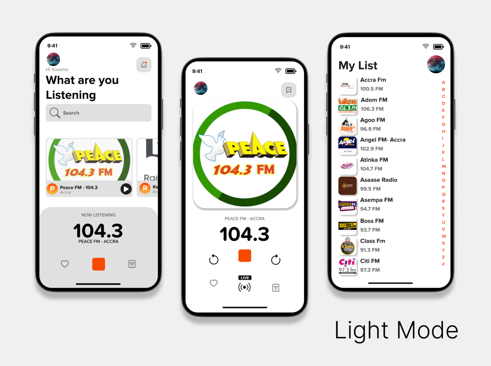 Radio Listening App- Light Mode by OBREMPONG on Dribbble