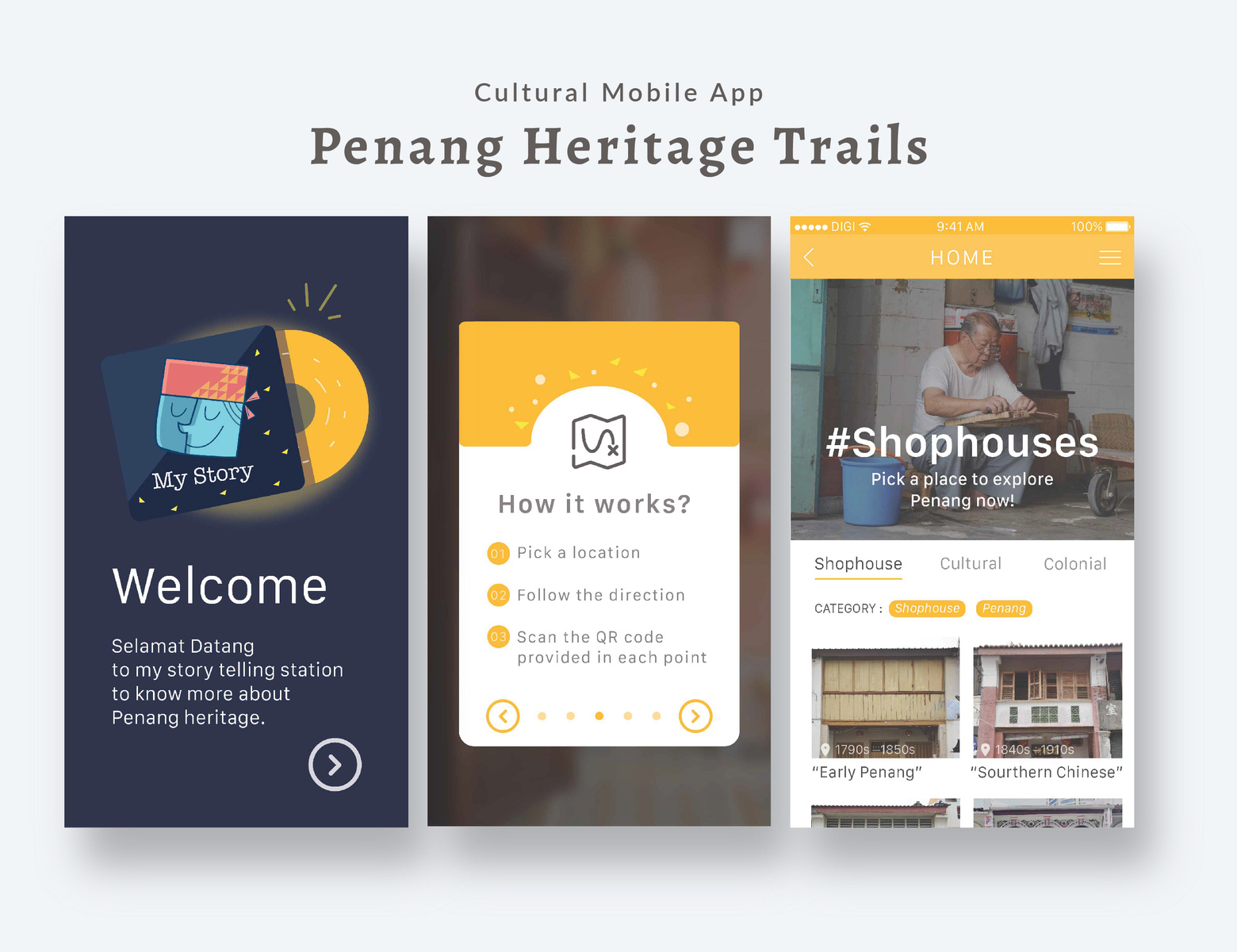 Cultural Mobile App by Hanyi on Dribbble