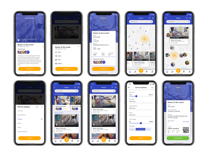 Mobile App Design for Artist's Events by Sunny Arora on Dribbble