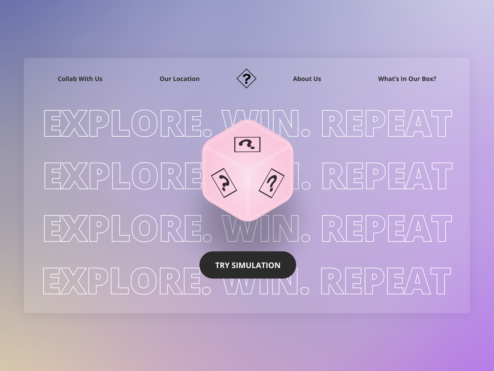 Mystery Box Indonesia - Landing Page by Nayla Intan Kamilia on Dribbble