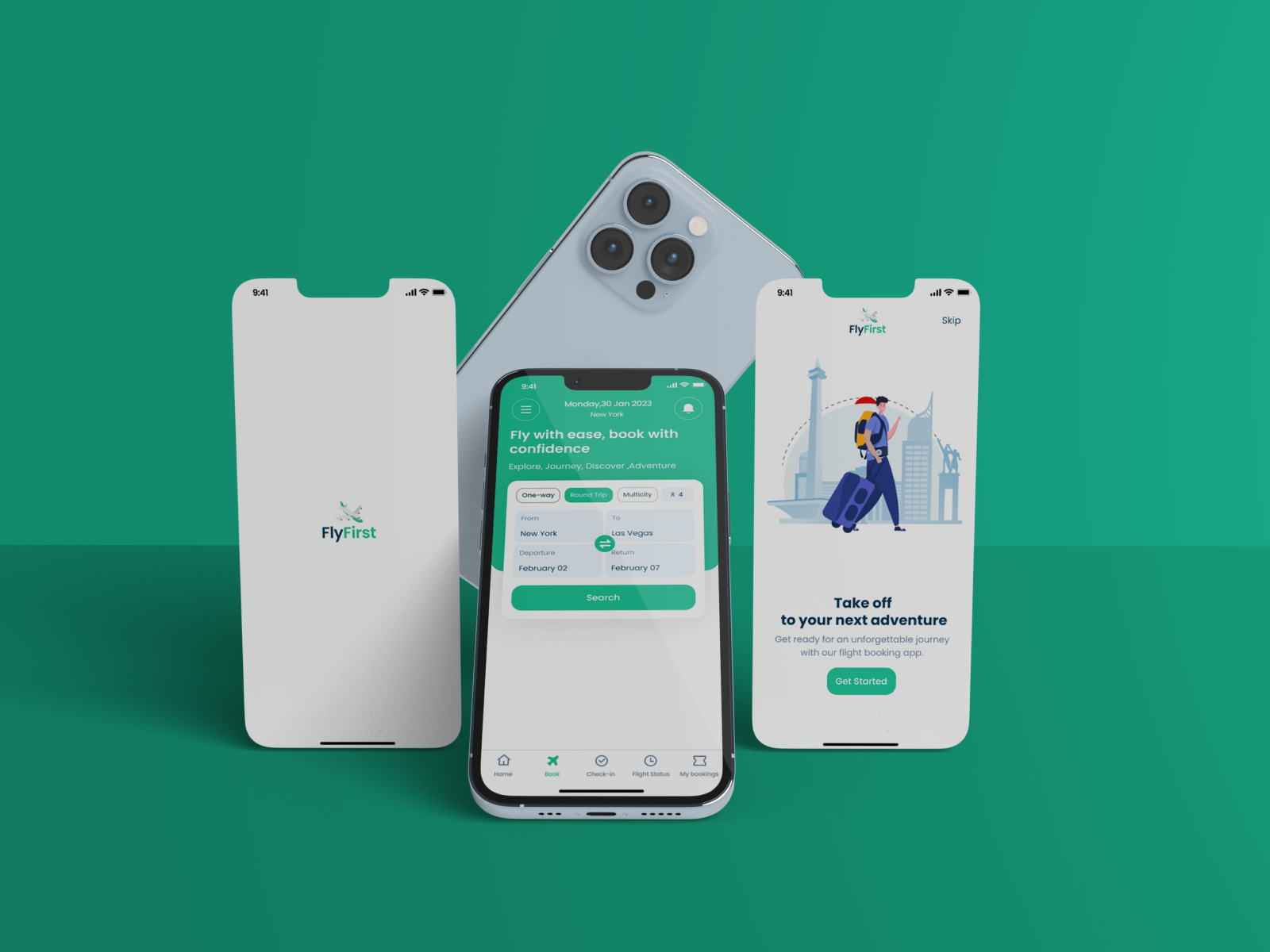 FlyFirst flight booking app by Apptix.io on Dribbble