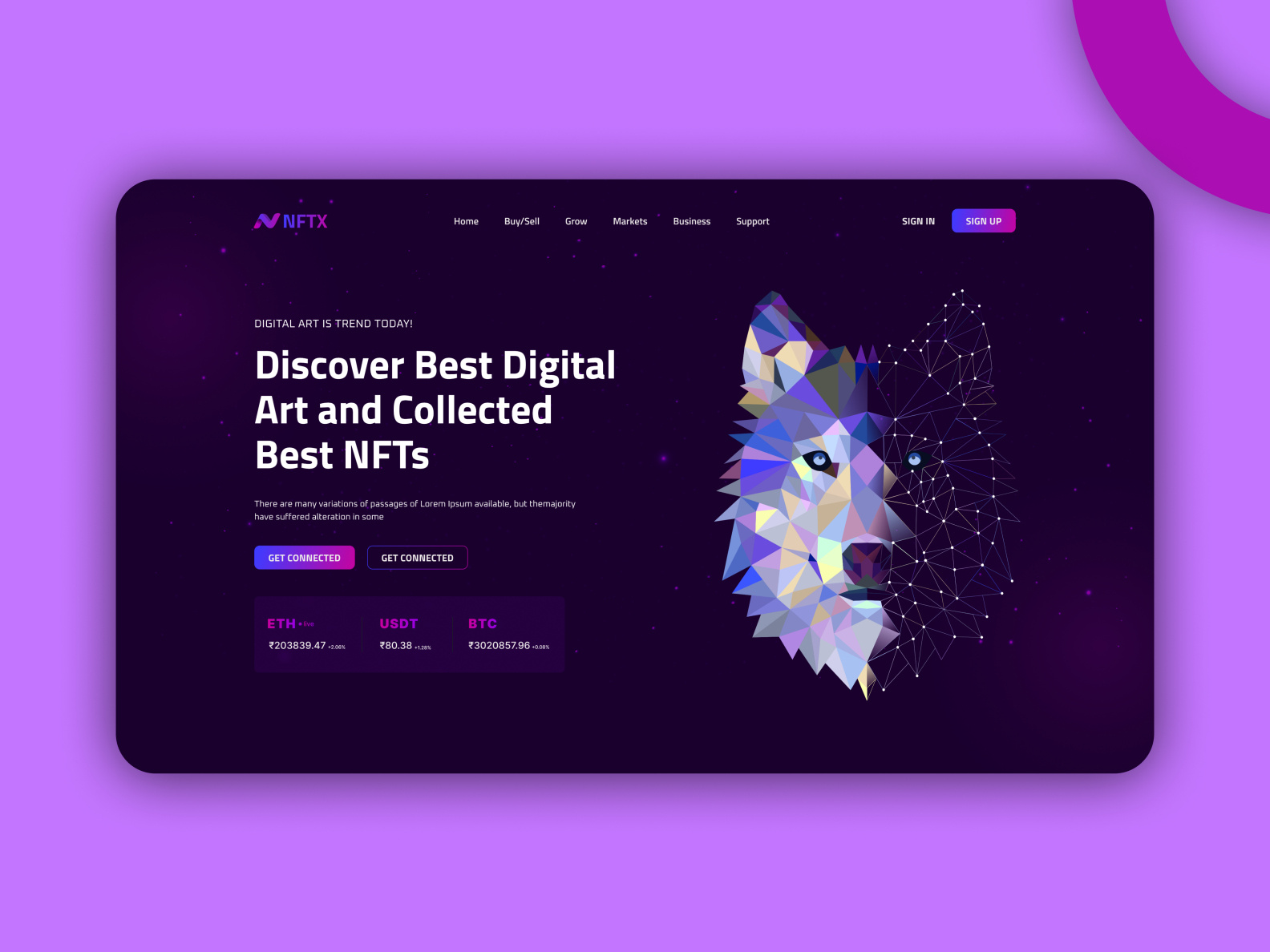 NFT Landing Page by Nadia Ferdowsi Mukta on Dribbble