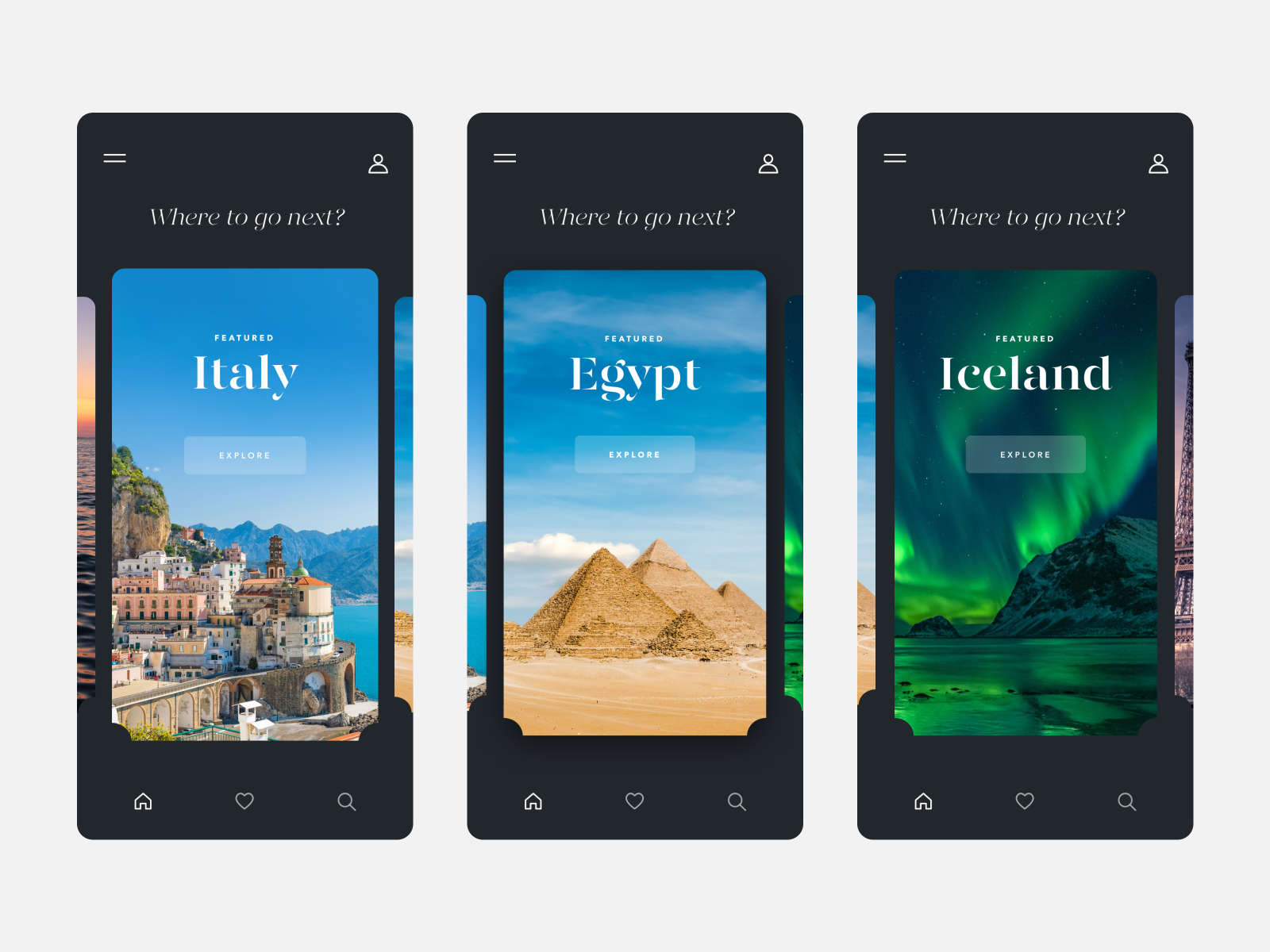 ️ Travel Cards + Destination Page 🗺️ by George Cohen on Dribbble