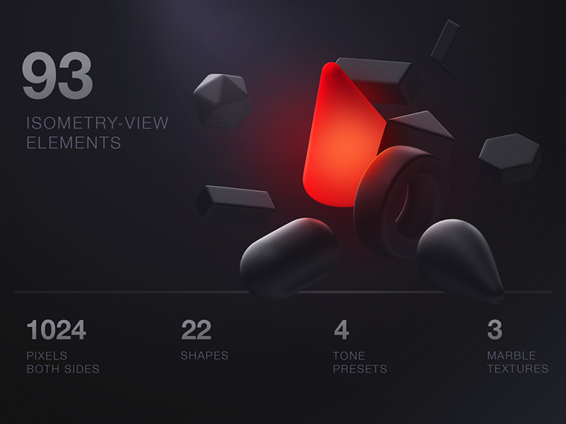3D Geometry — Primitive Elements by Graphic Treasury on Dribbble