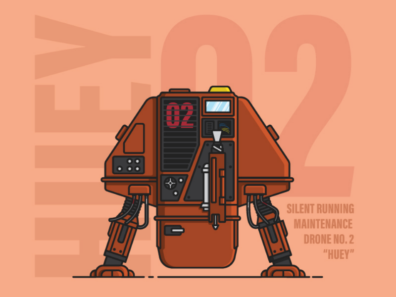 Huey Maintenance Droid by Mike Pickett on Dribbble