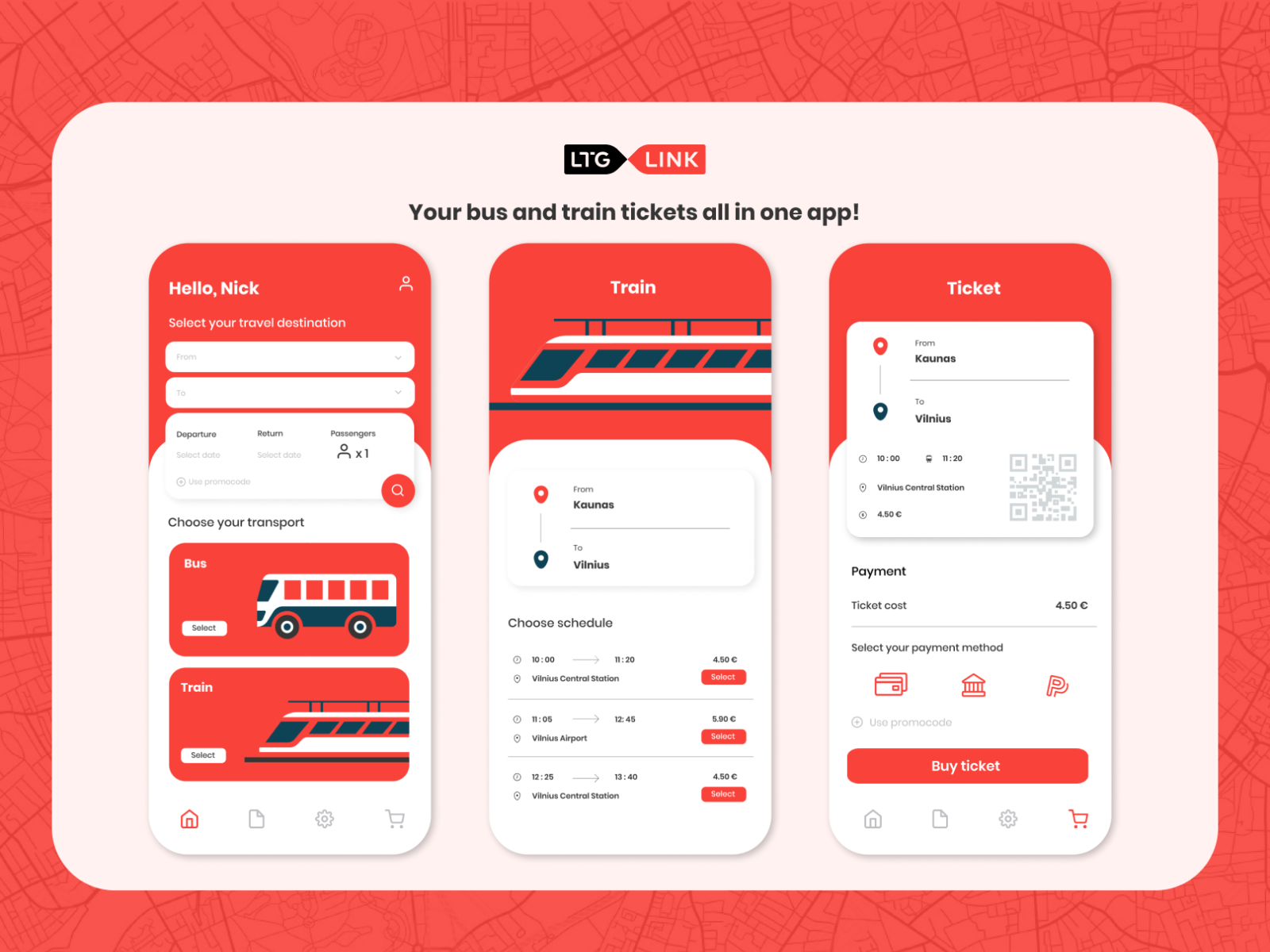 Kaunas Transportation App by Beatrice Bejan on Dribbble