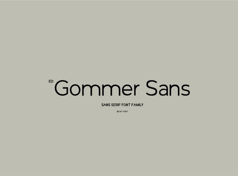 Gommer Sans Font by Jrray Studio on Dribbble