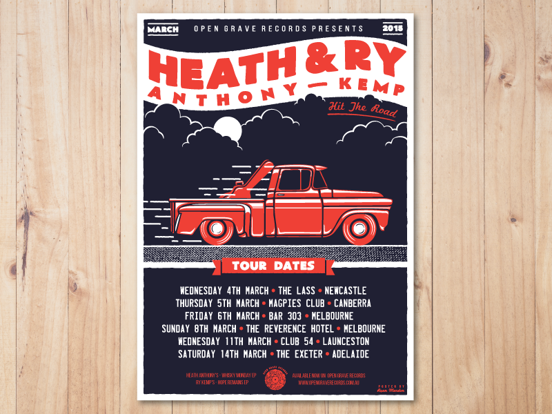 Dribbble - gig_poster_heath_ry.png by Ryan Mardon