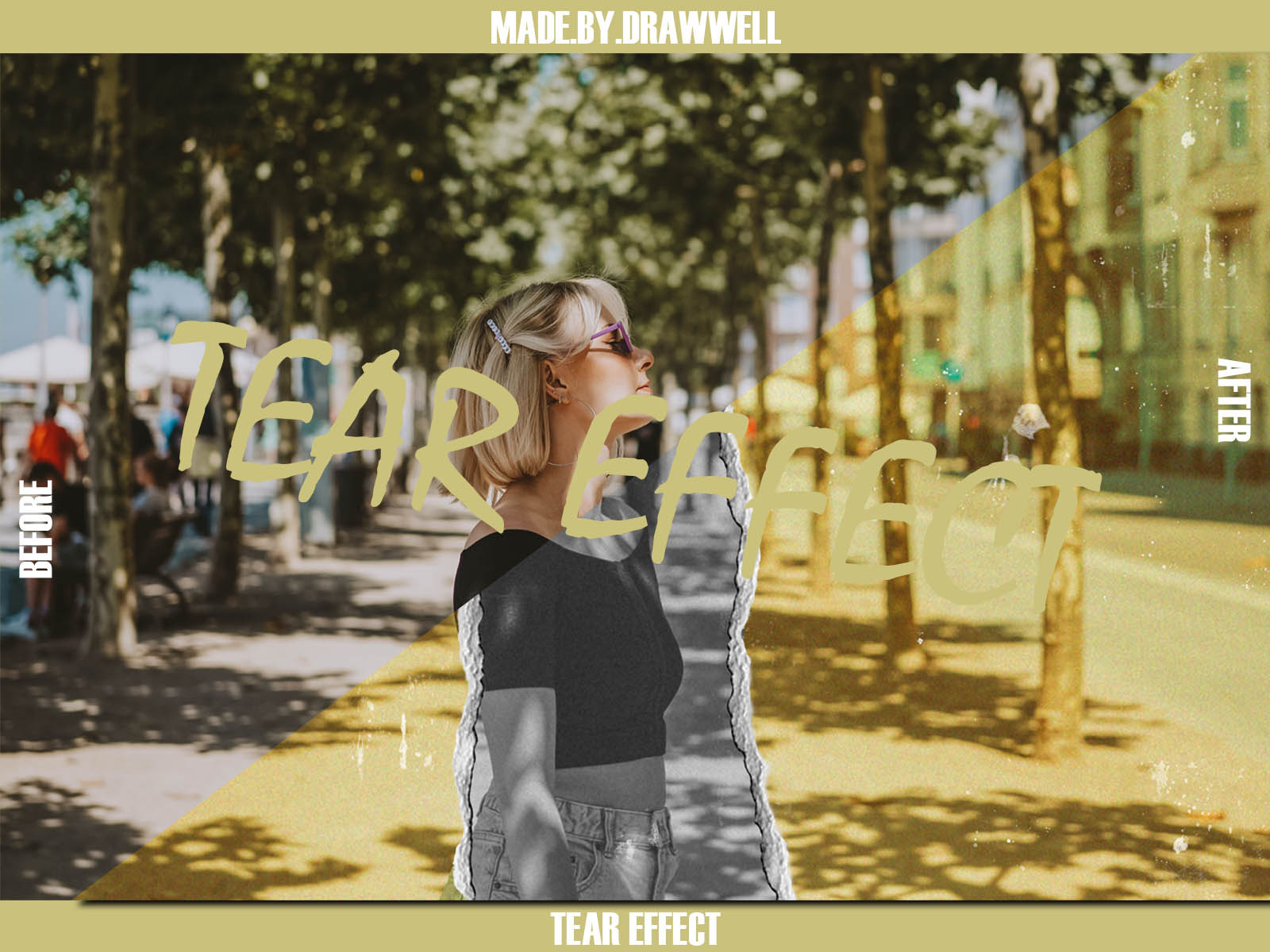 Photo Effect (tear) by SANG HEE LEE on Dribbble