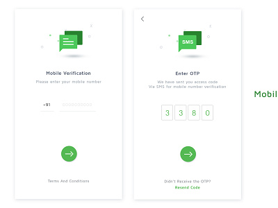 OTP Mobile Verification by Rushabh Patel for WSDesign on Dribbble