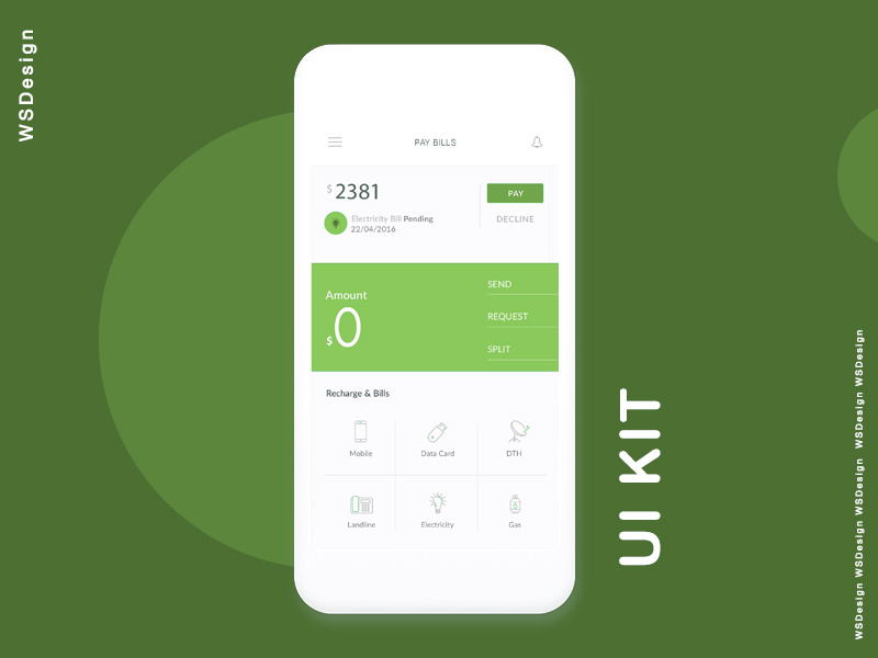 Pay Bill UI KIT by Rushabh Patel on Dribbble