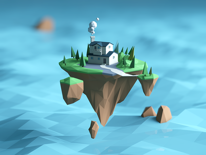 Floating Island by Bryan Chung on Dribbble