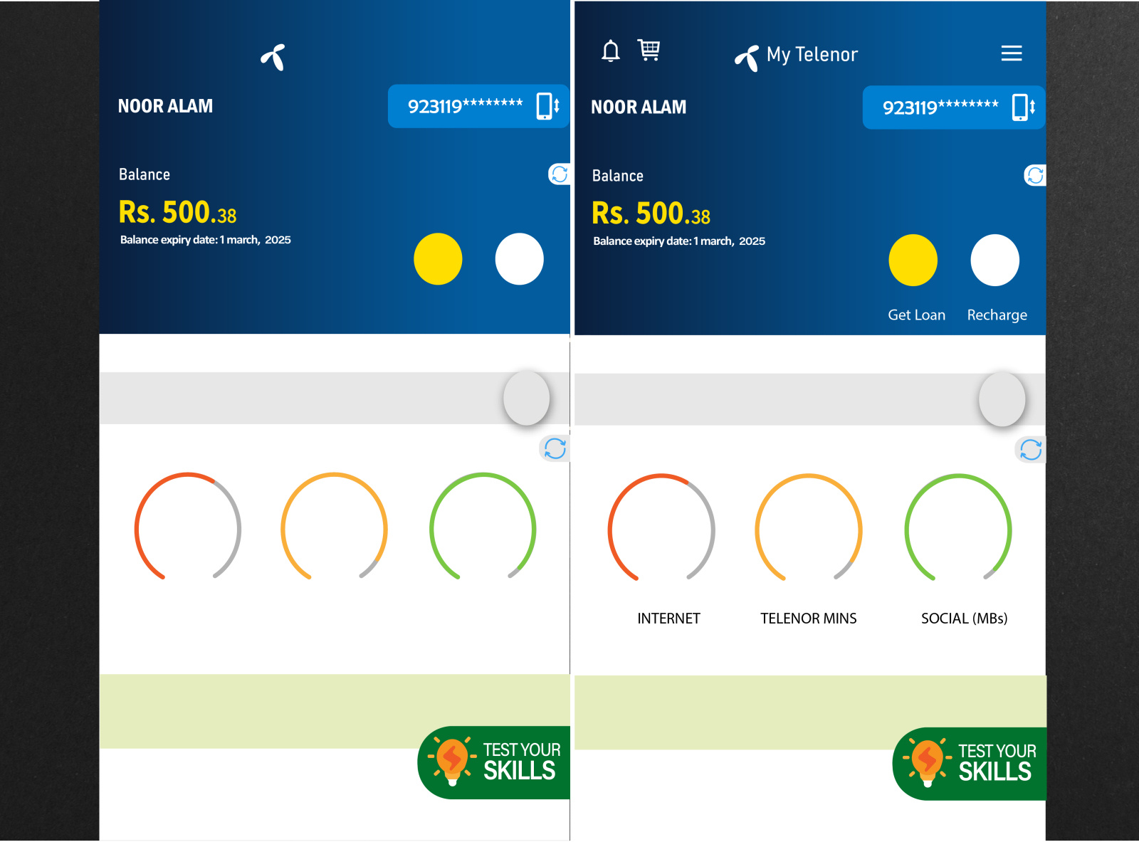 MY TELENOR APP DESIGN by Noor on Dribbble
