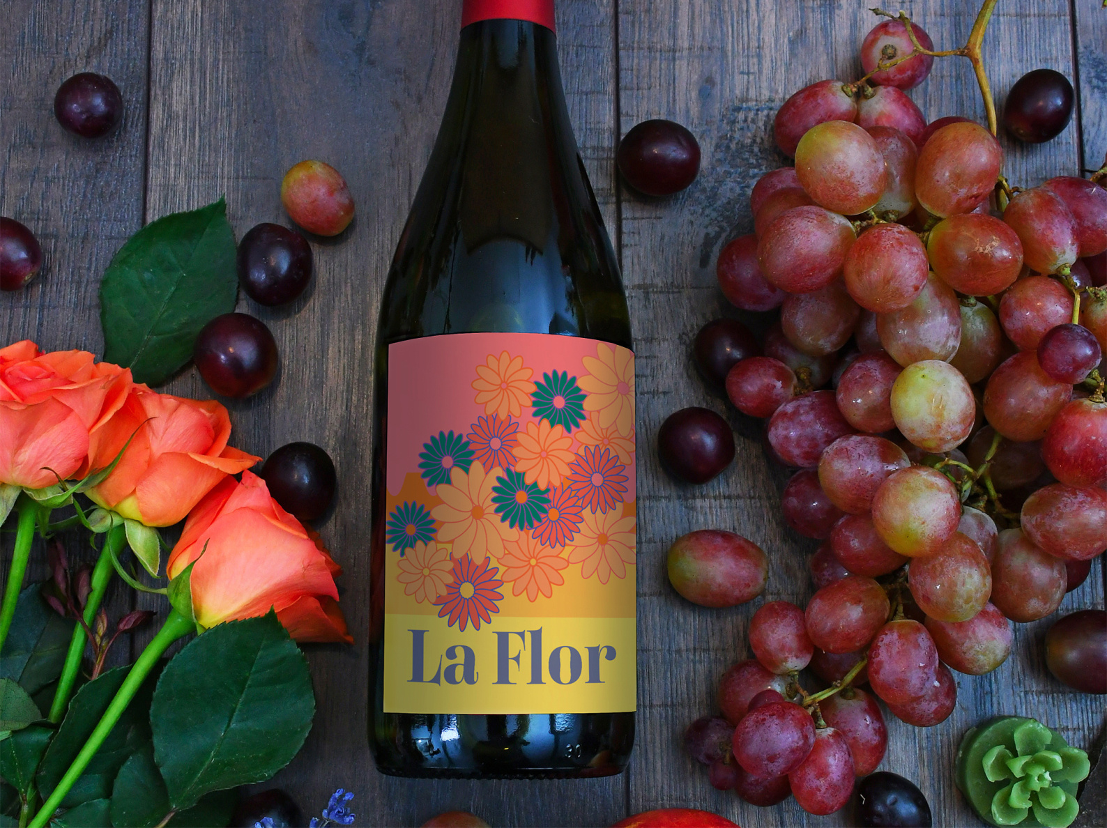La Flor Wine by Serafina Cruz on Dribbble