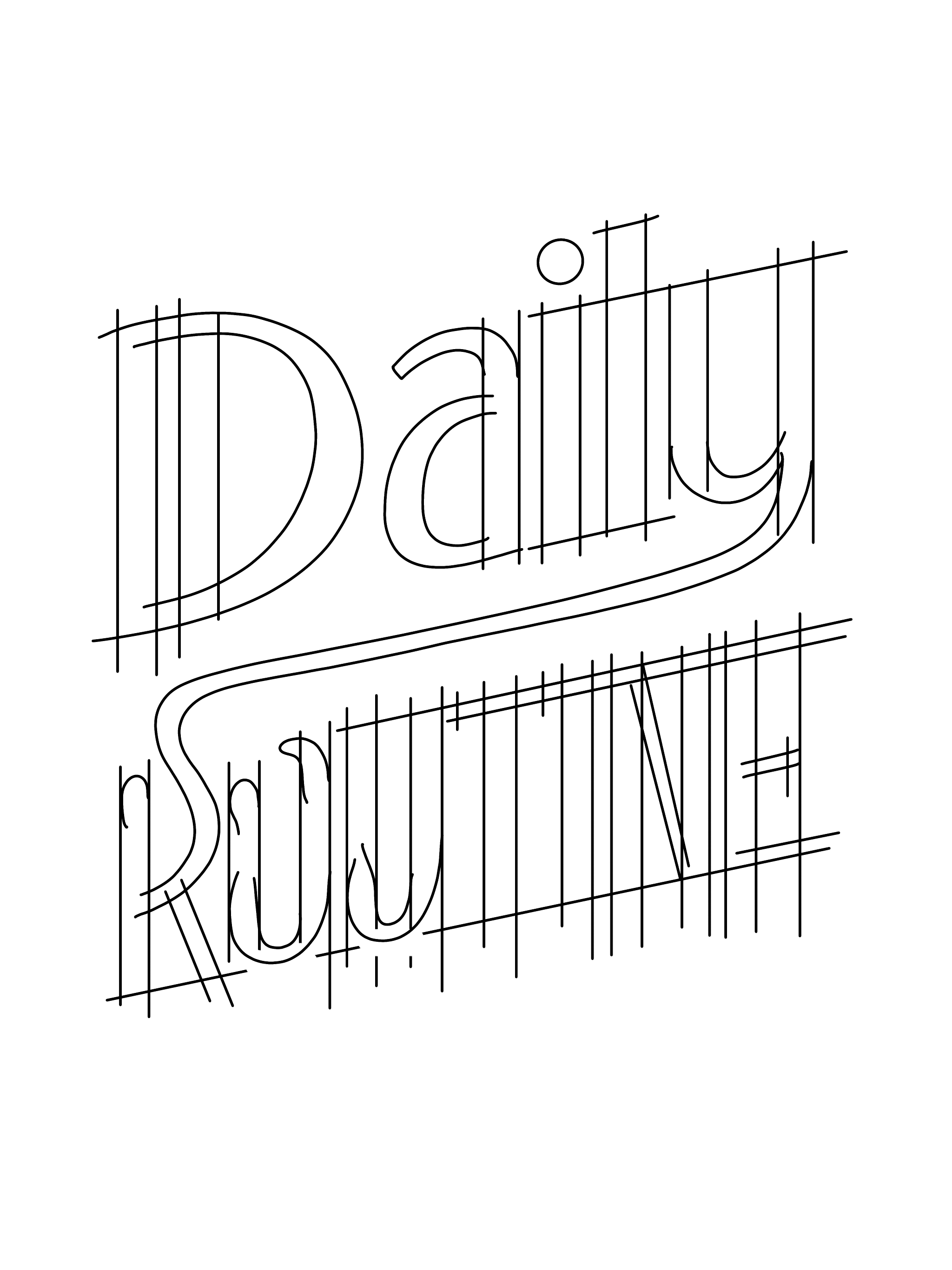 Daily Routine Lettering by Ali Riza Saçan on Dribbble