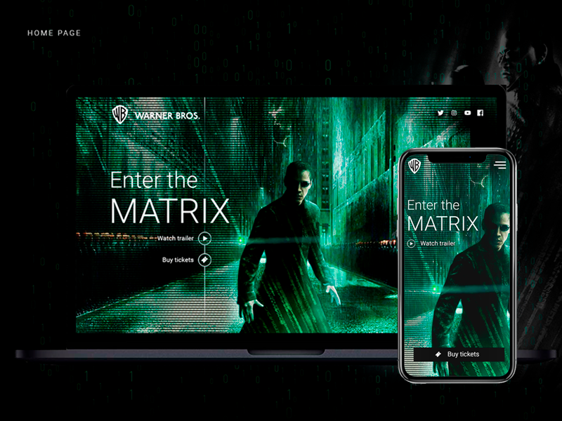 Matrix Web Page Concept by Oti Gutierrez on Dribbble