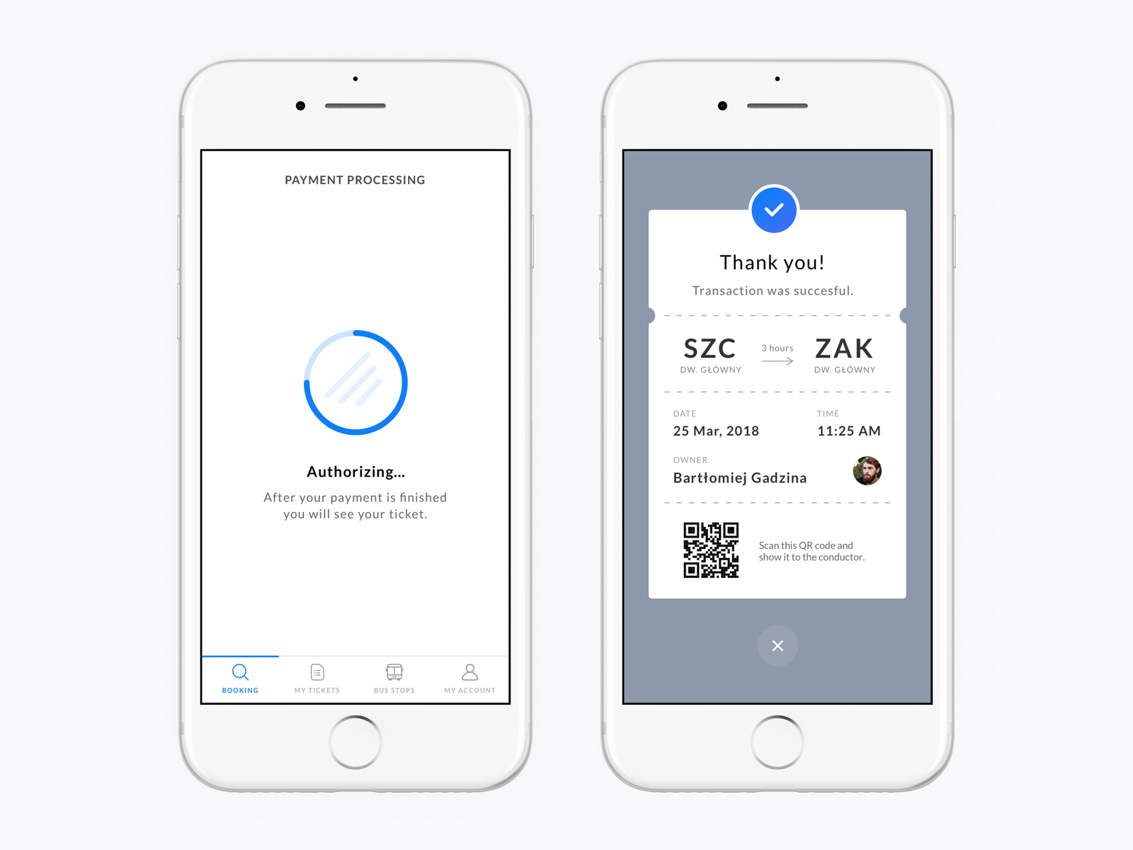 Authorization screen and ticket concept. by Bartek Gadzina on Dribbble