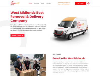 Removal and Delivery website design by Ajayi Stephen on Dribbble