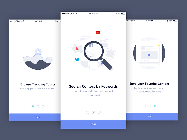Content Inspiration - Onboarding by Filip Prochazka for Emplifi on Dribbble