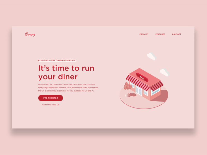 Burgrz Landing Page by olive hare on Dribbble