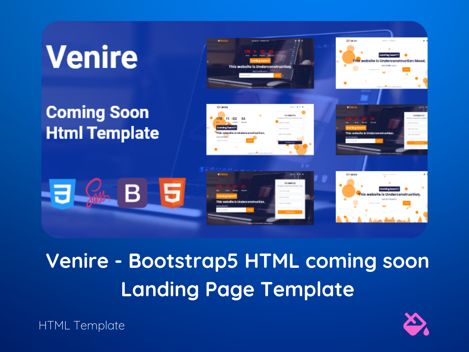 Venire Bootstrap5 HTML Coming Soon Landing Page Template By venire-bootstrap5-html-coming-soon-landing-page-template-by