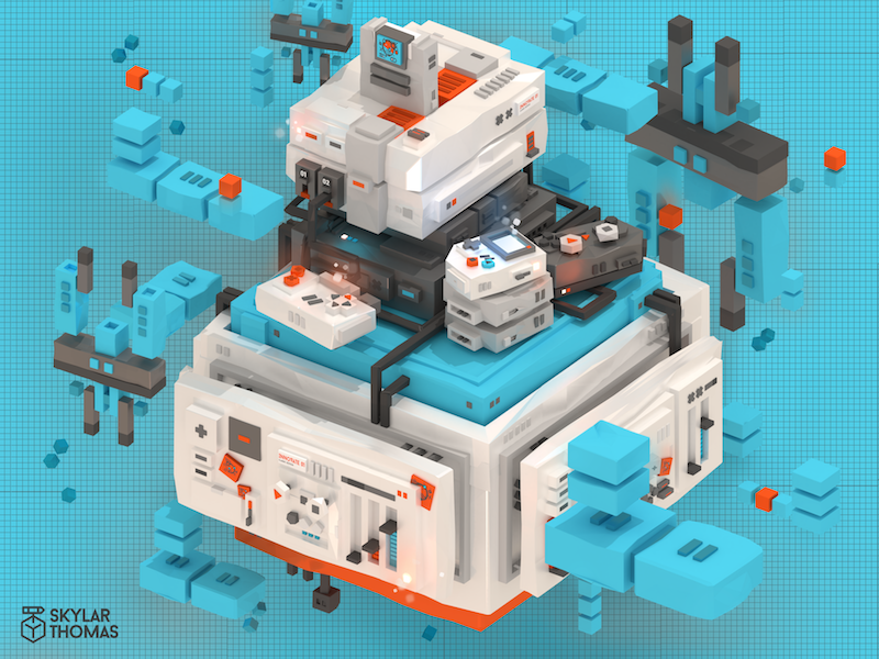 1st render: Video Game scene by Skylar Thomas on Dribbble