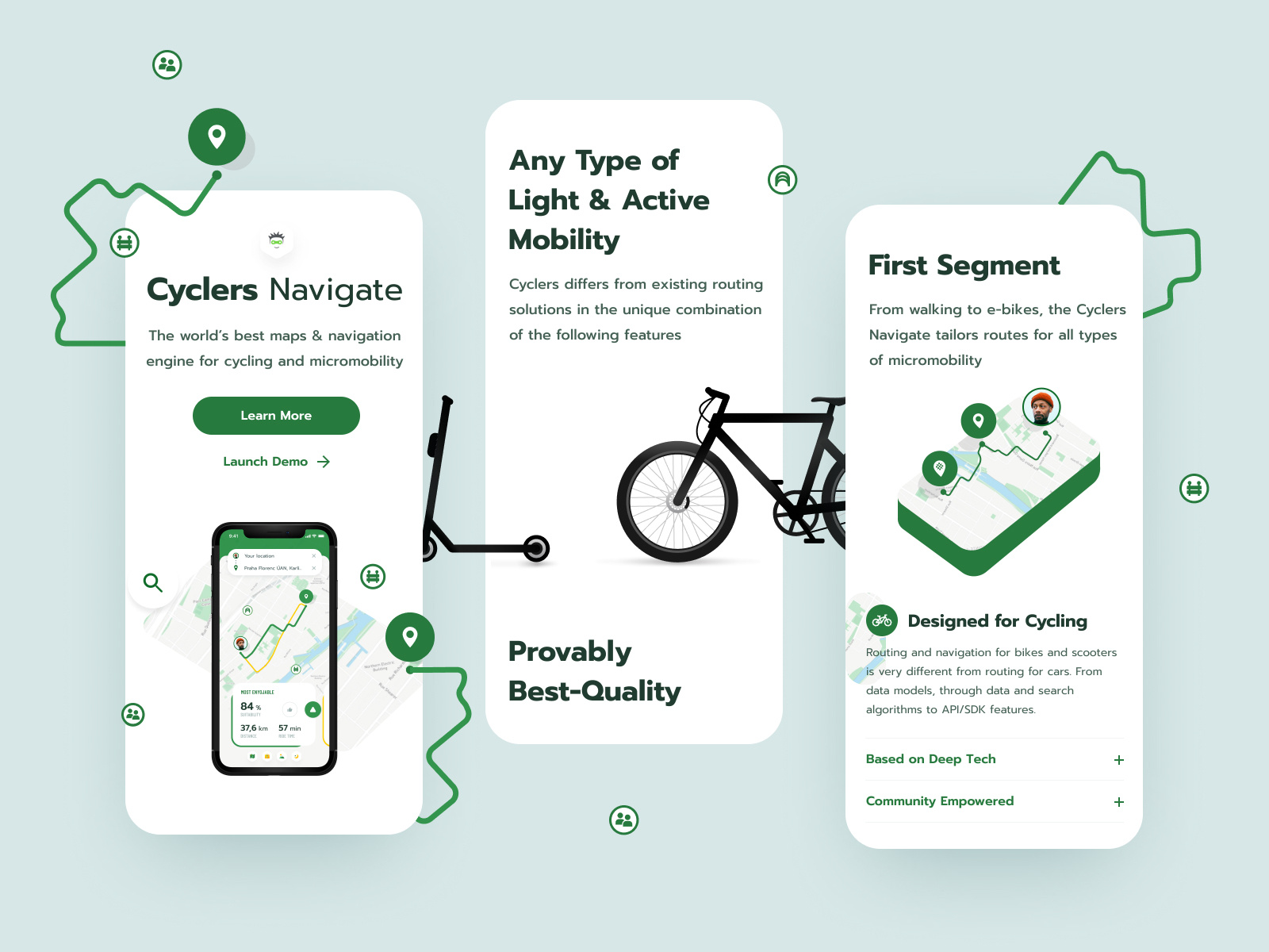 Cyclers Mobile Screens by Lukas Svarc on Dribbble