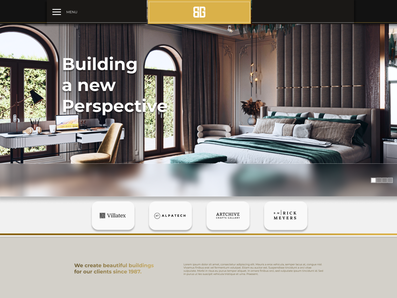 (UI Design) Main page made for architecture firm. by Sarah Fernandes de ...