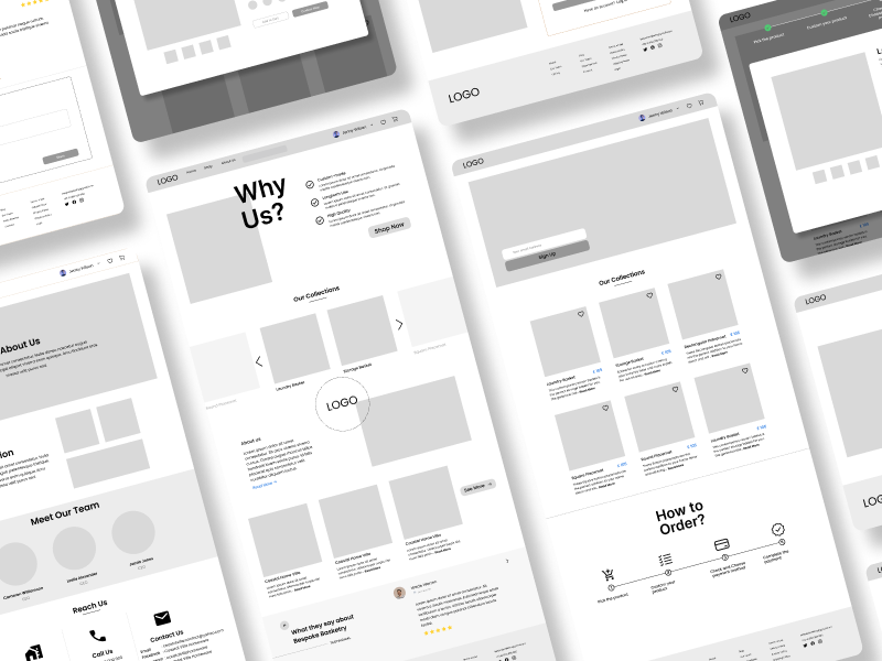Project - Wireframe Webdesign for Bespoke Basketry by Farah Laili ...