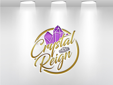 Crystal Reign logo design by Designer Family on Dribbble