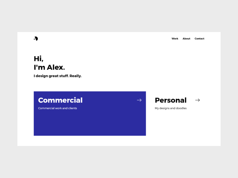 Personal Page by Alex on Dribbble