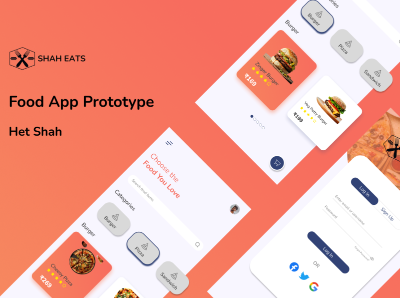 Food App UI Design by Het Shah on Dribbble